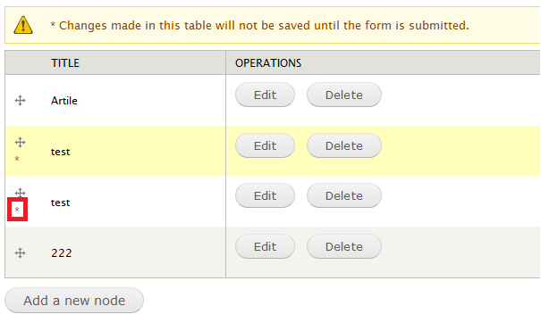 Minor issue when * is displayed in dragable table [#1720368] | Drupal.org